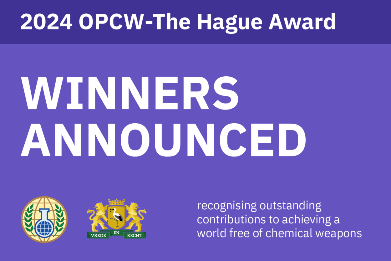 2024 OPCW-The Hague Award recipients announced | OPCW