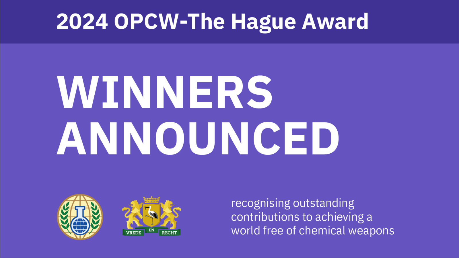 2024 OPCW-The Hague Award recipients announced | OPCW